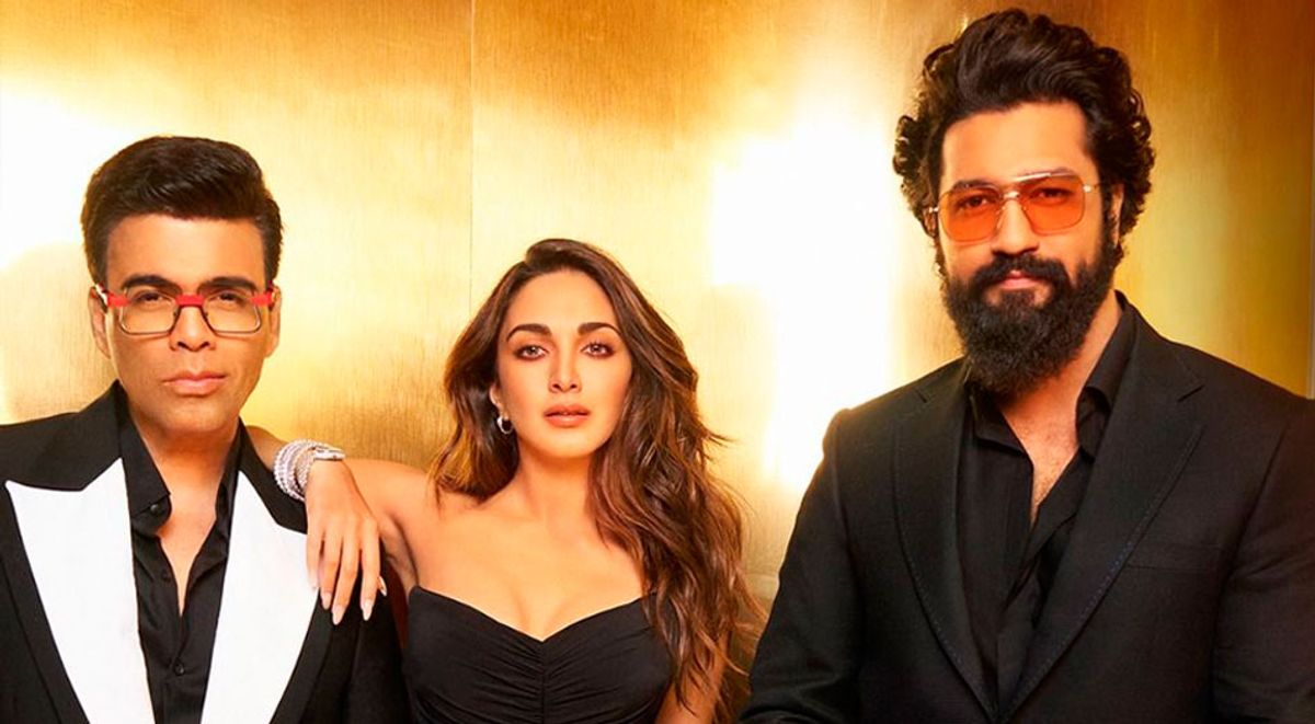 Kiara Advani, Vicky Kaushal, and Karan Johar Set Koffee With Karan 8's ...