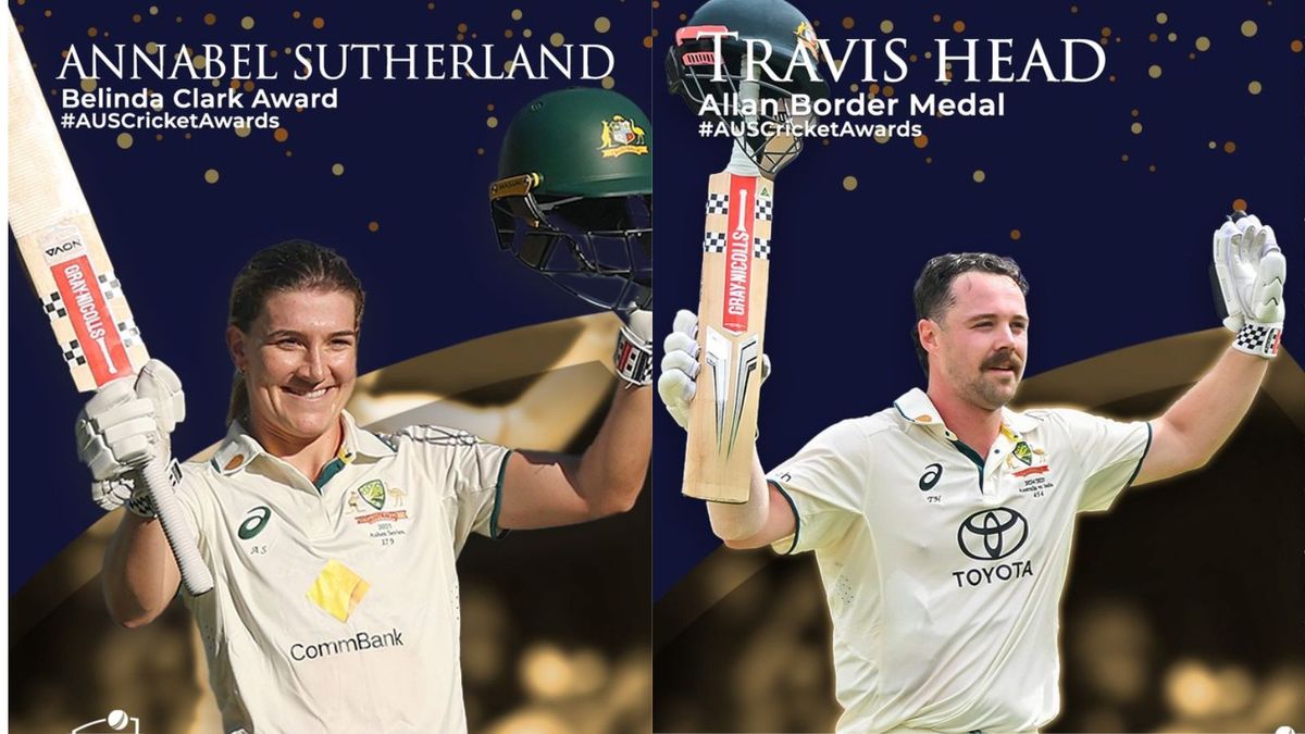 Head wins Allan Border medal, Sutherland receives Belinda Clark honour