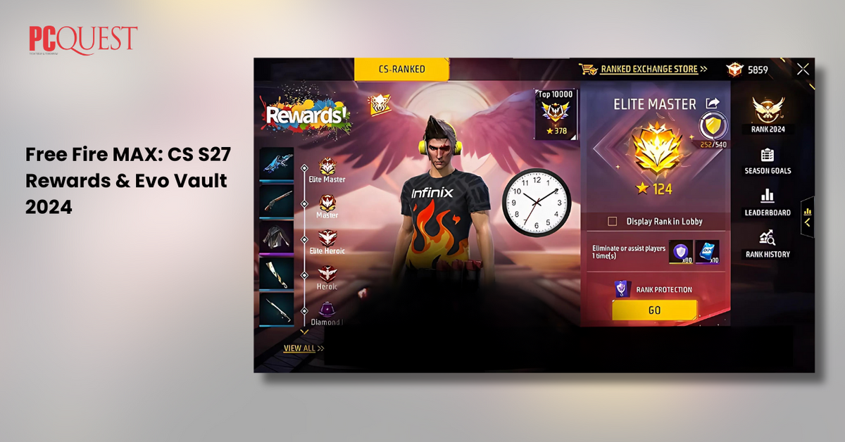 Free Fire MAX CS Ranked New Season 27 Rewards and Evo Vault Event 2024