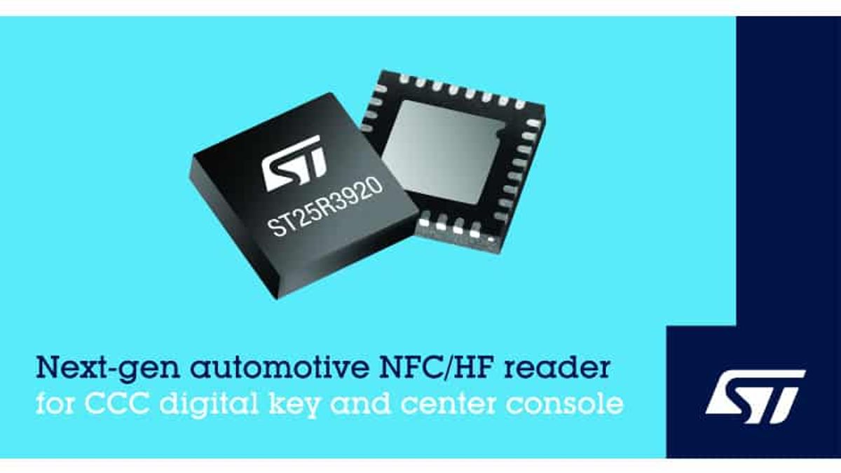 STMicroelectronics Reveals Next-Generation NFC Reader IC for Digital Car Keys