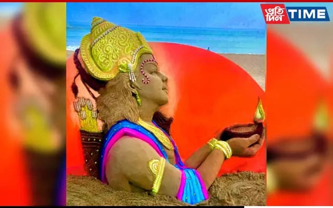 Sudarsan Pattnaik Comes Up With Diwali Sand Art At Puri Beach