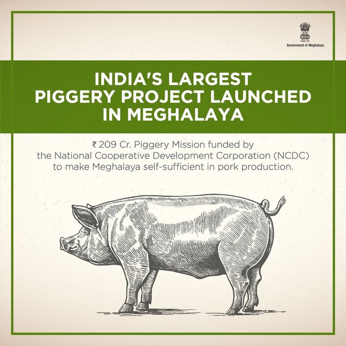 India’s Largest Piggery Project Launched in Meghalaya