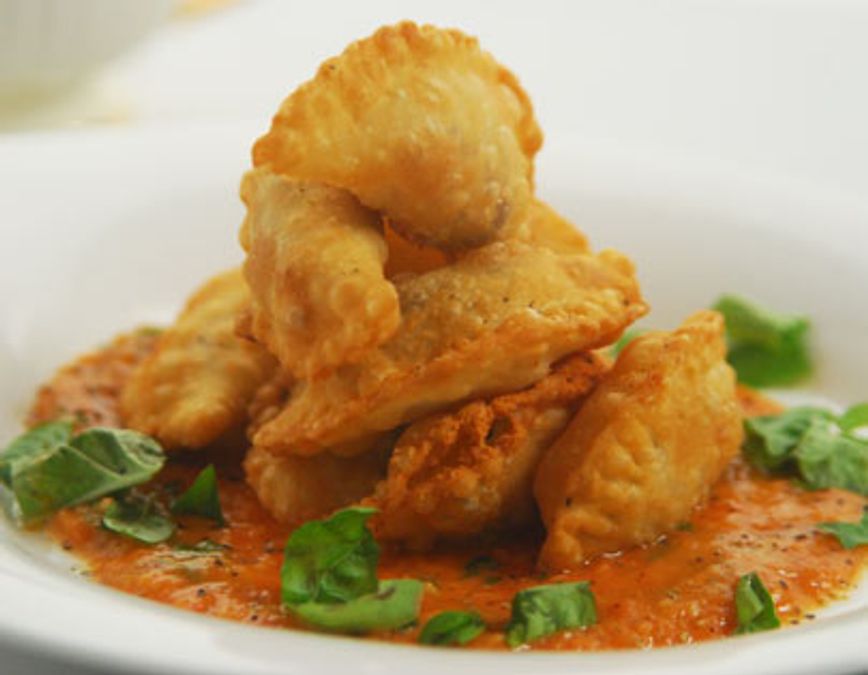 Mini Calzones with Fresh Tomato Sauce