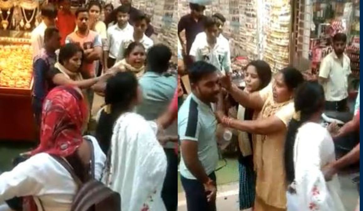 Viral Video Woman Caught Her Spouse While Shopping With Girlfriend On