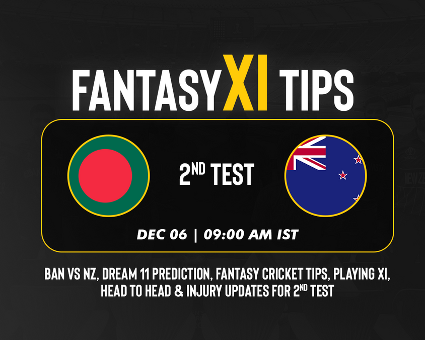 BAN vs NZ Dream11 Prediction 2nd Test: Bangladesh vs New Zealand ...