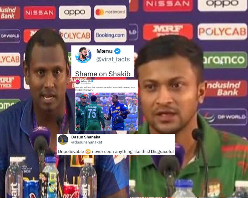 ‘Shame on Shakib’- Fans react as Angelo Mathews provides video evidence to reject fourth umpire ...