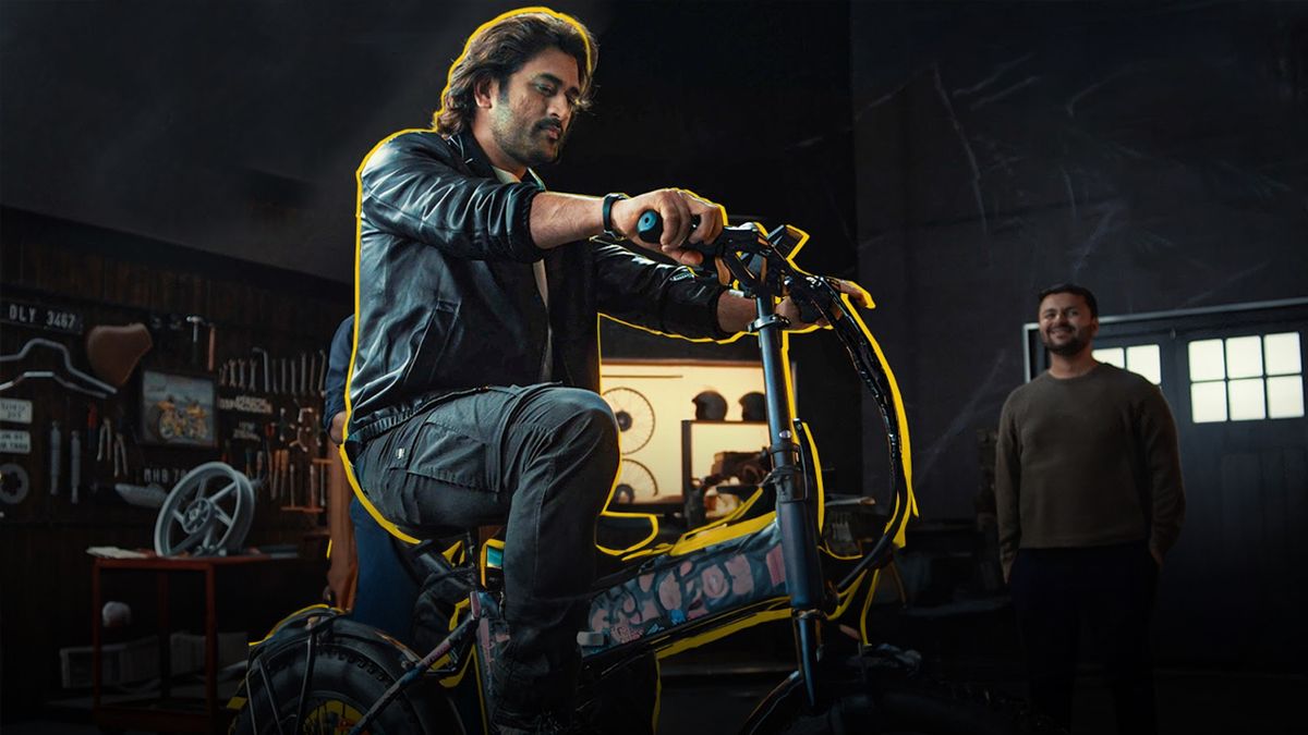 MS Dhoni takes a joy ride in EMotorad’s E-Cycle ad