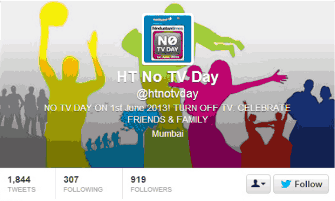 Social Media Case Study: HT No TV Day Twitter Contest