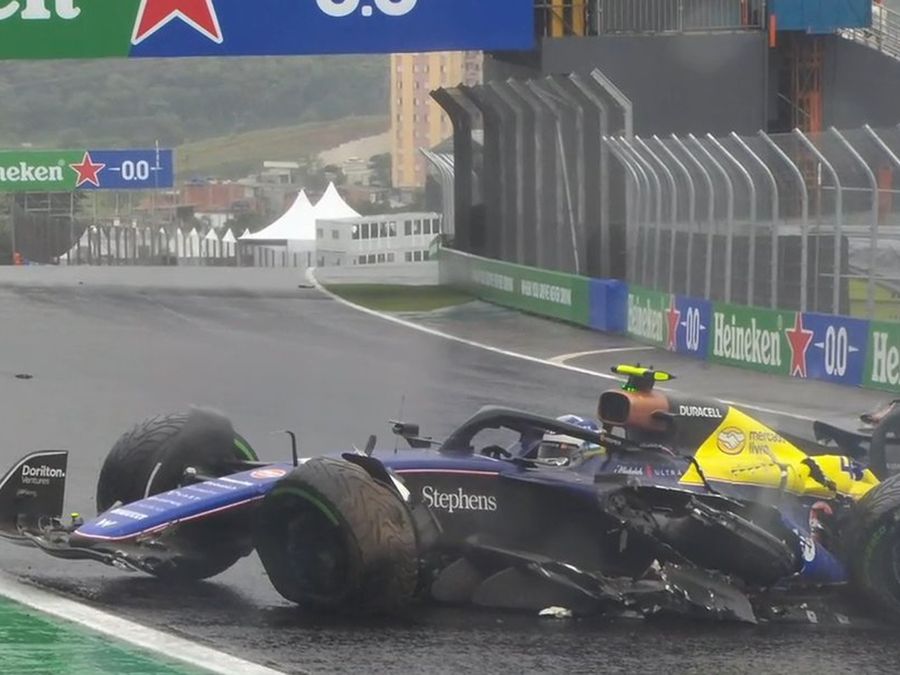 WATCH: Williams rookie Franco Colapinto escapes 'deadly' crash at rain ...