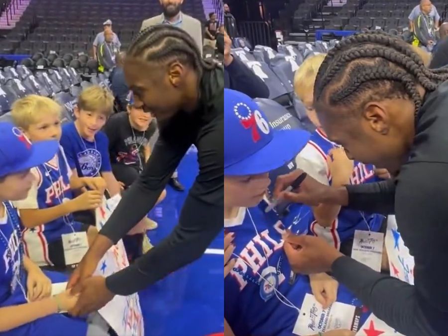 WATCH: Tyrese Maxey makes dream come true for young cancer fighter