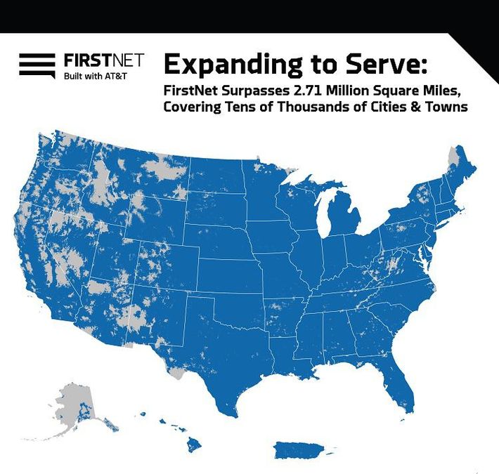 FirstNet Expands, Covers More Than 2.71 Million Square Miles