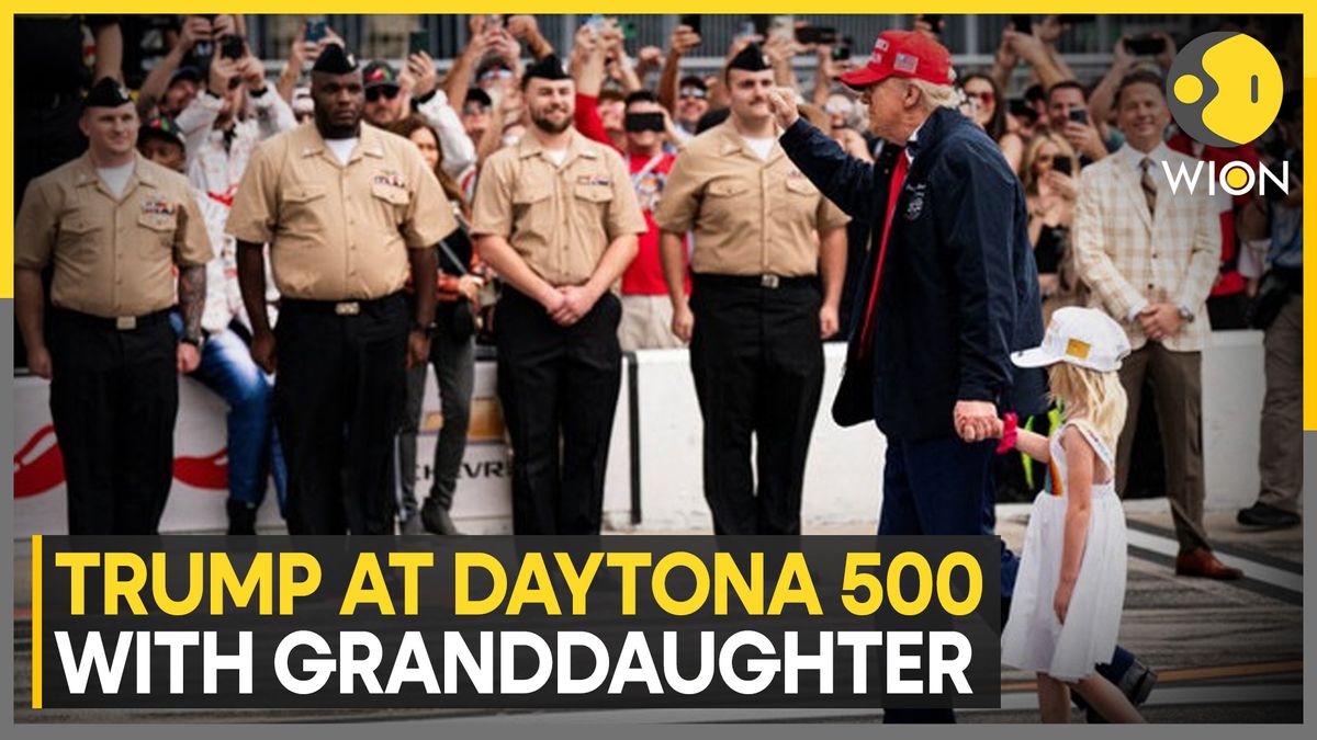 Trump attends Daytona 500, salutes American racing tradition