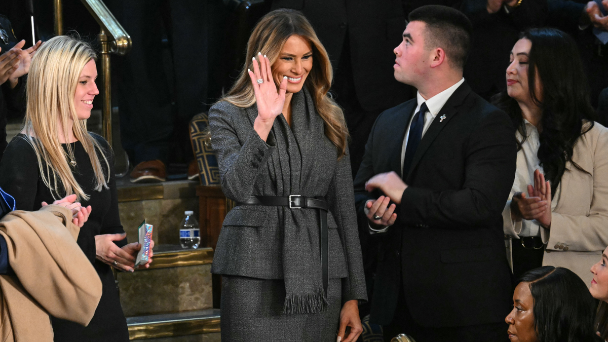 Melania Trump's style turns heads as she wears Dior blazer at joint ...