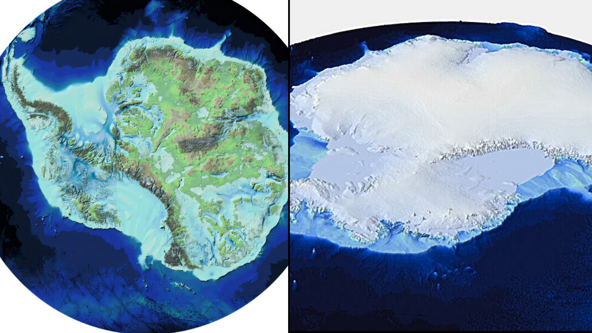 What lies below the Antarctica ice sheet? Rocky mountains, canyons and...
