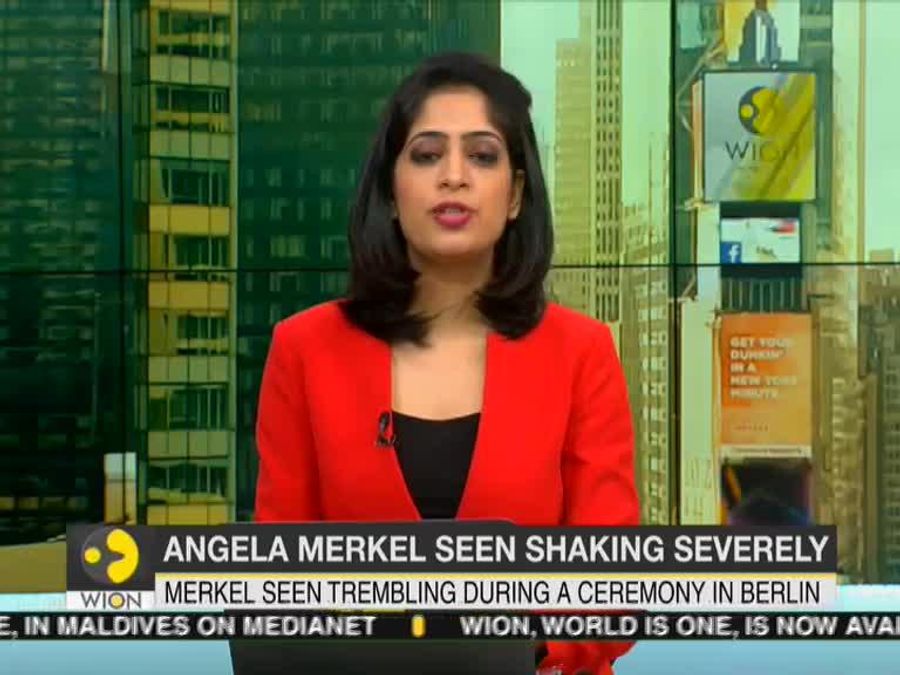 Angela Merkel says recovered from shaking bout after drinking water