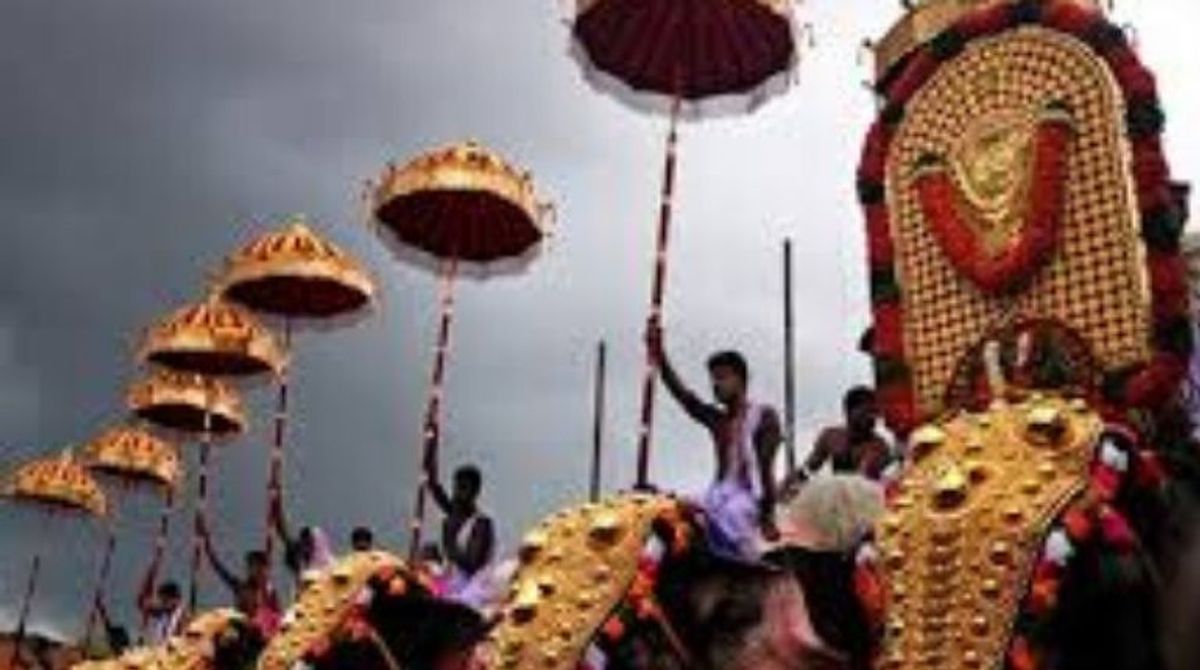 Flag-hoisting at Thrissur Pooram festival held without mass gathering