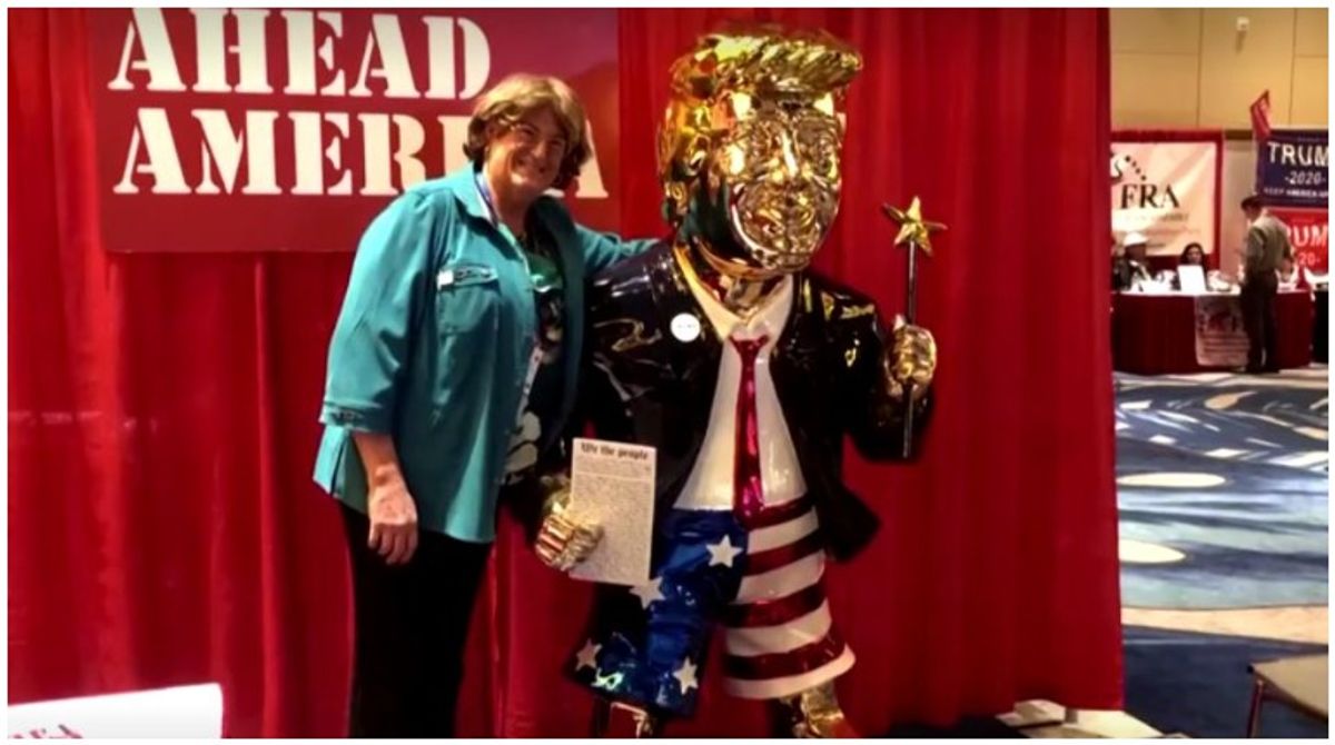 Donald Trump's golden statue at CPAC reflects his hold on Republican Party