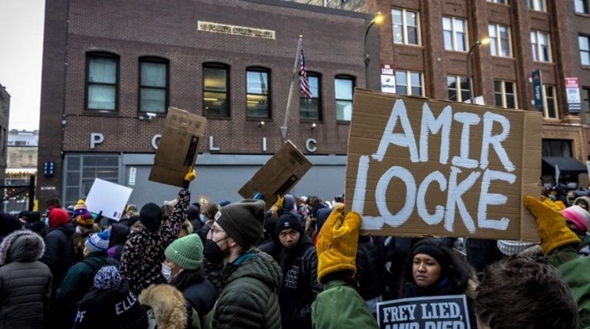 Amir Locke: Hundreds in Minneapolis protest police killing of Black man ...