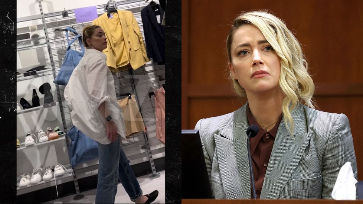 Amber Heard shops at discount department store with sister Whitney ...