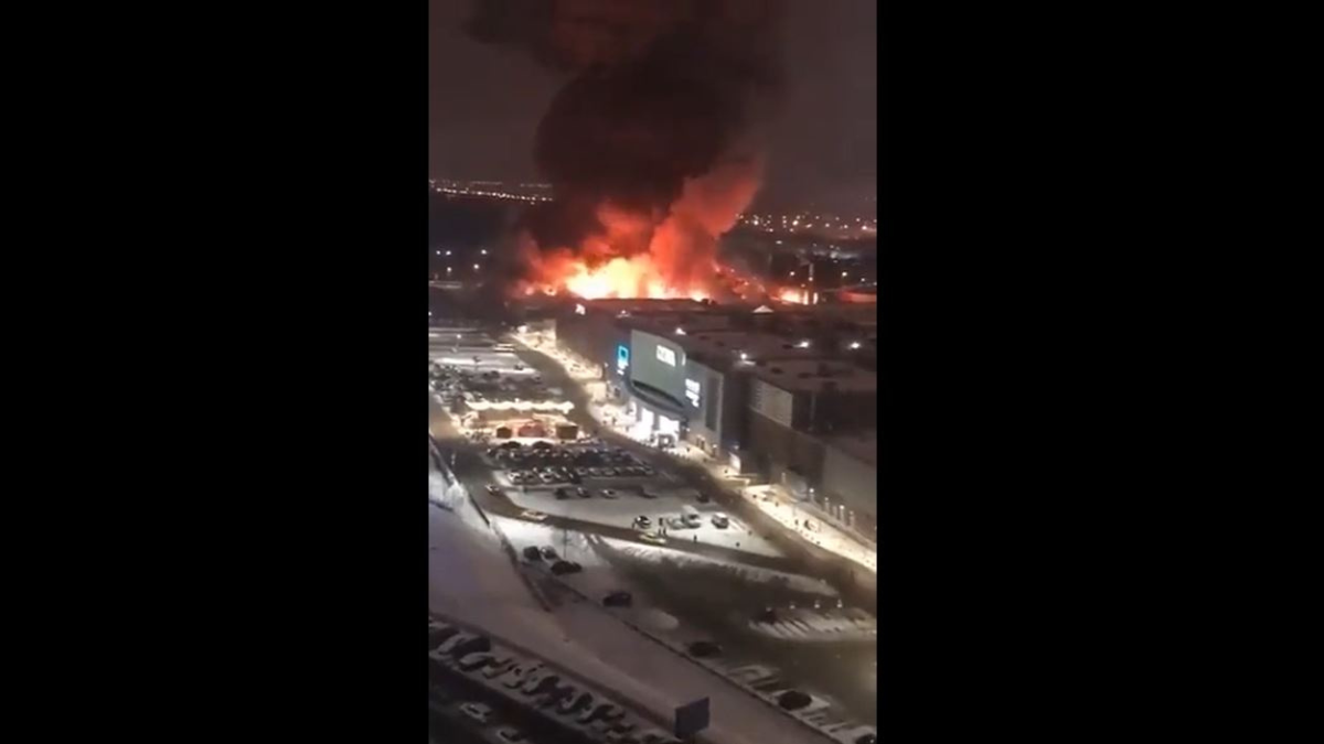One dead in massive fire at shopping centre in Moscow, arson suspected