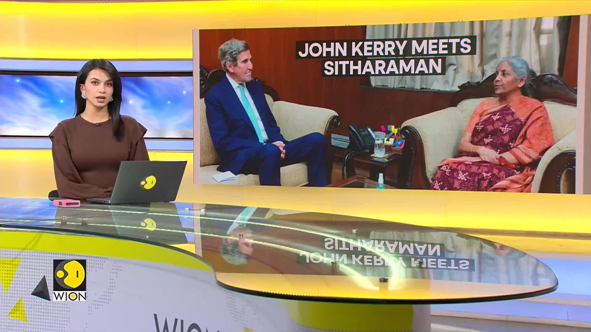 John Kerry meets with India's finance minister ahead of G20 climate working group in Chennai
