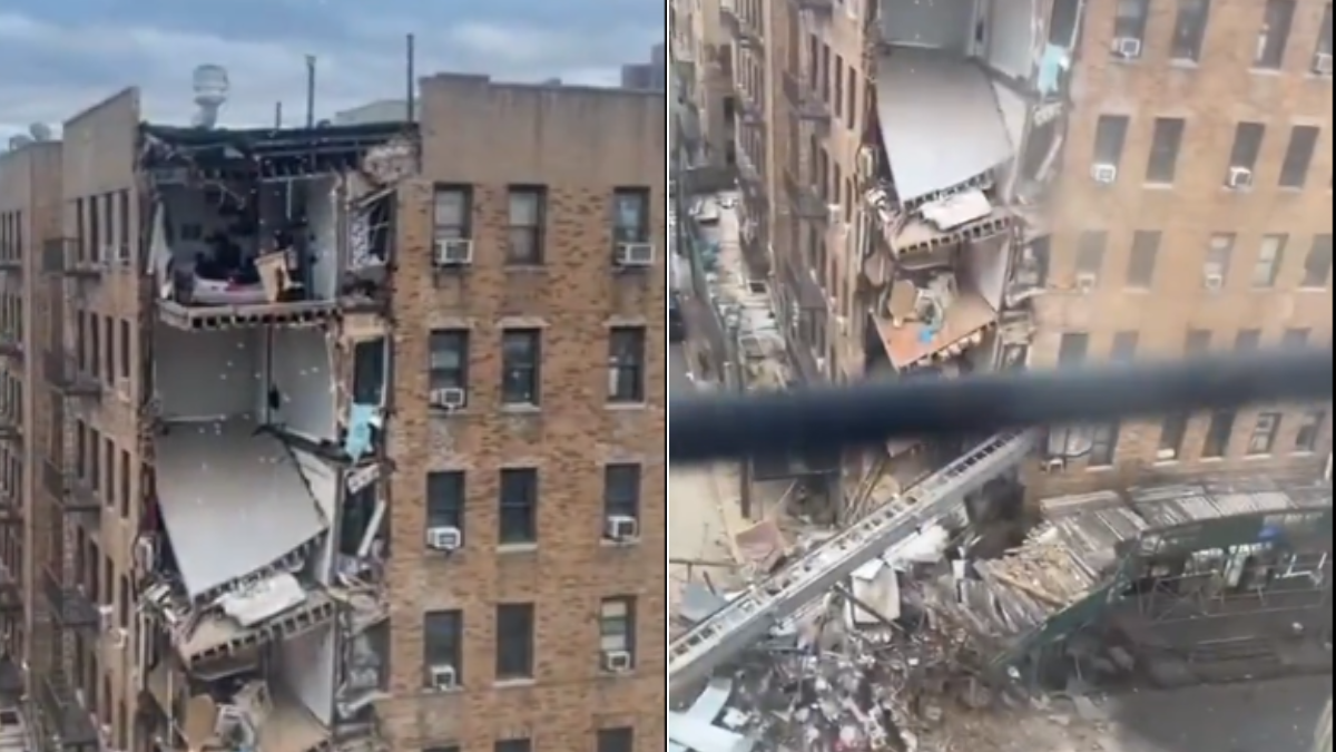 New York: Part of residential building in the Bronx collapses ...