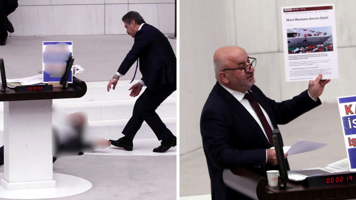 Turkish MP, who collapsed and suffered heart attack after saying ...