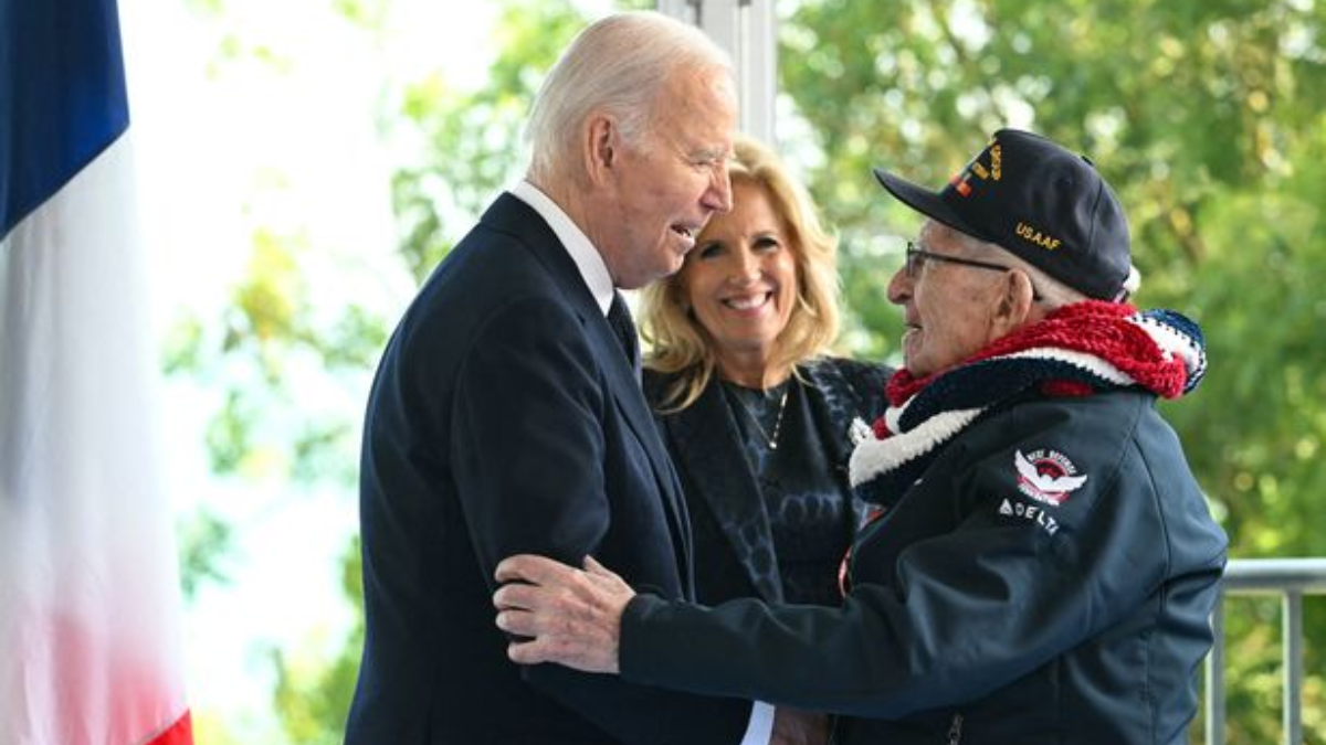 Chair or no chair? Biden's awkward movements at D-Day ceremony go viral ...