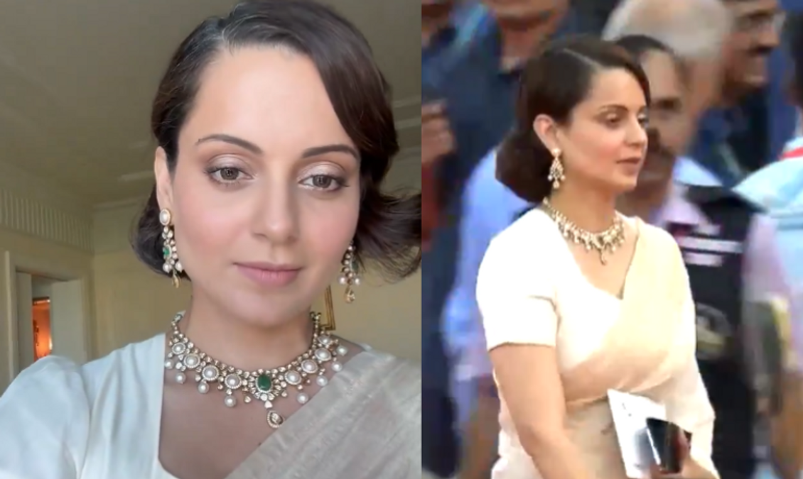 PM Narendra Modi oath ceremony: Kangana Ranaut exudes elegance in ... PM Narendra Modi oath ceremony: Kangana Ranaut exudes elegance in ...