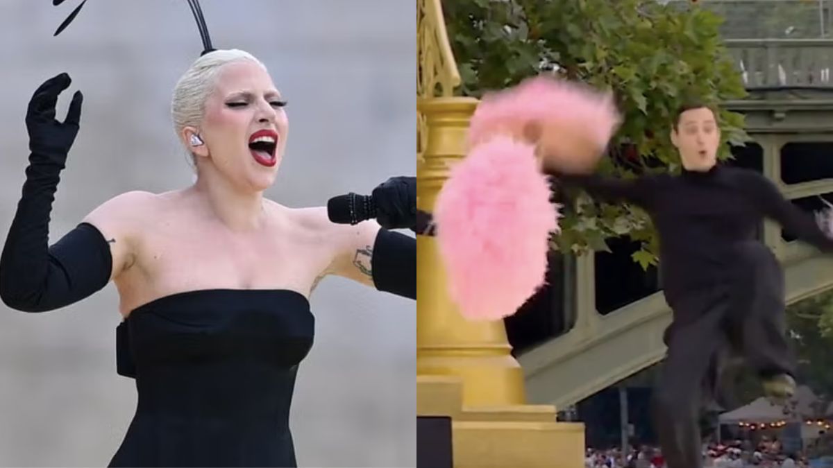 Dancer falls off-stage during Lady Gaga's Paris Olympics Opening ...