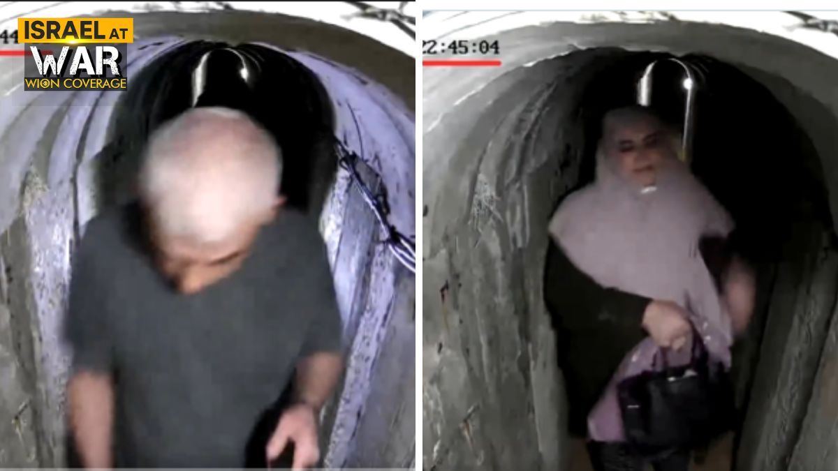 Watch: Yahya Sinwar in tunnel hours before Oct 7 attack, wife seen ...