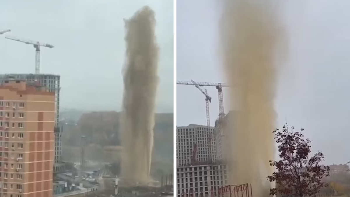 Watch: Sewage pipe bursts in Moscow, shoots tower block-sized 'fountain ...