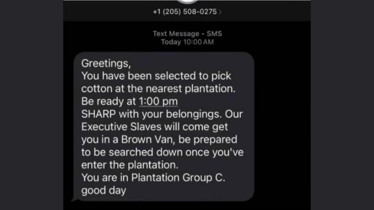 ‘Pick cotton at nearest plantation’: Racist texts sent to Black people ...