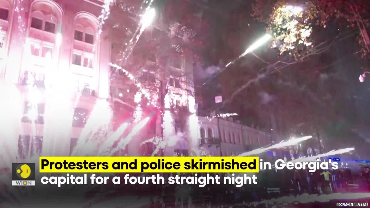 Georgia Protest: Fireworks, Water Cannons, Tear Gas Used In Tbilisi As ...