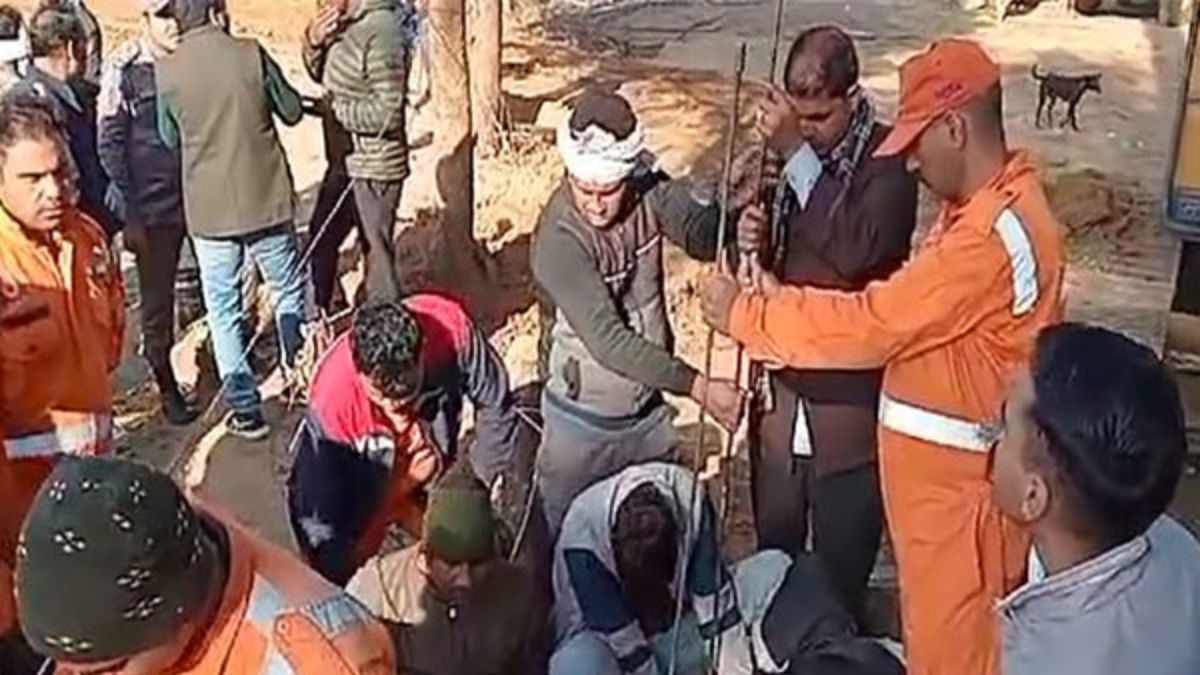 India: 5-year-old falls into Rajasthan borewell, rescue efforts enter ...