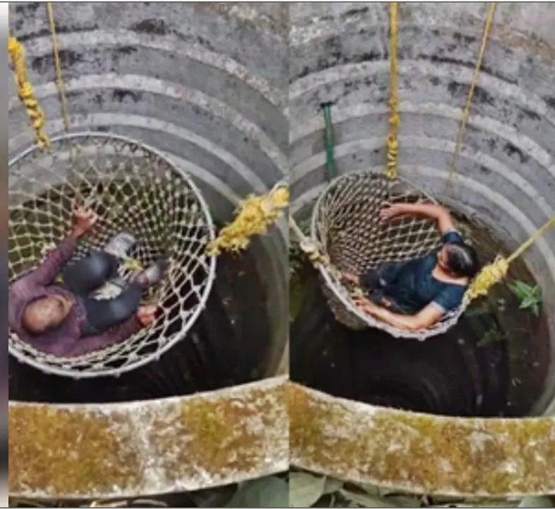 Daring act by Kerala woman to rescue husband from well