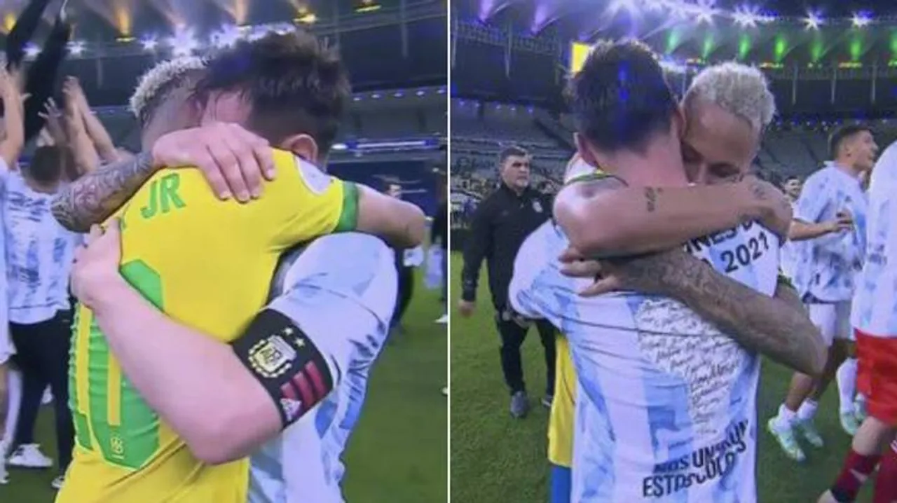 Watch: Lionel Messi consoling a crying Neymar after Copa America final ...