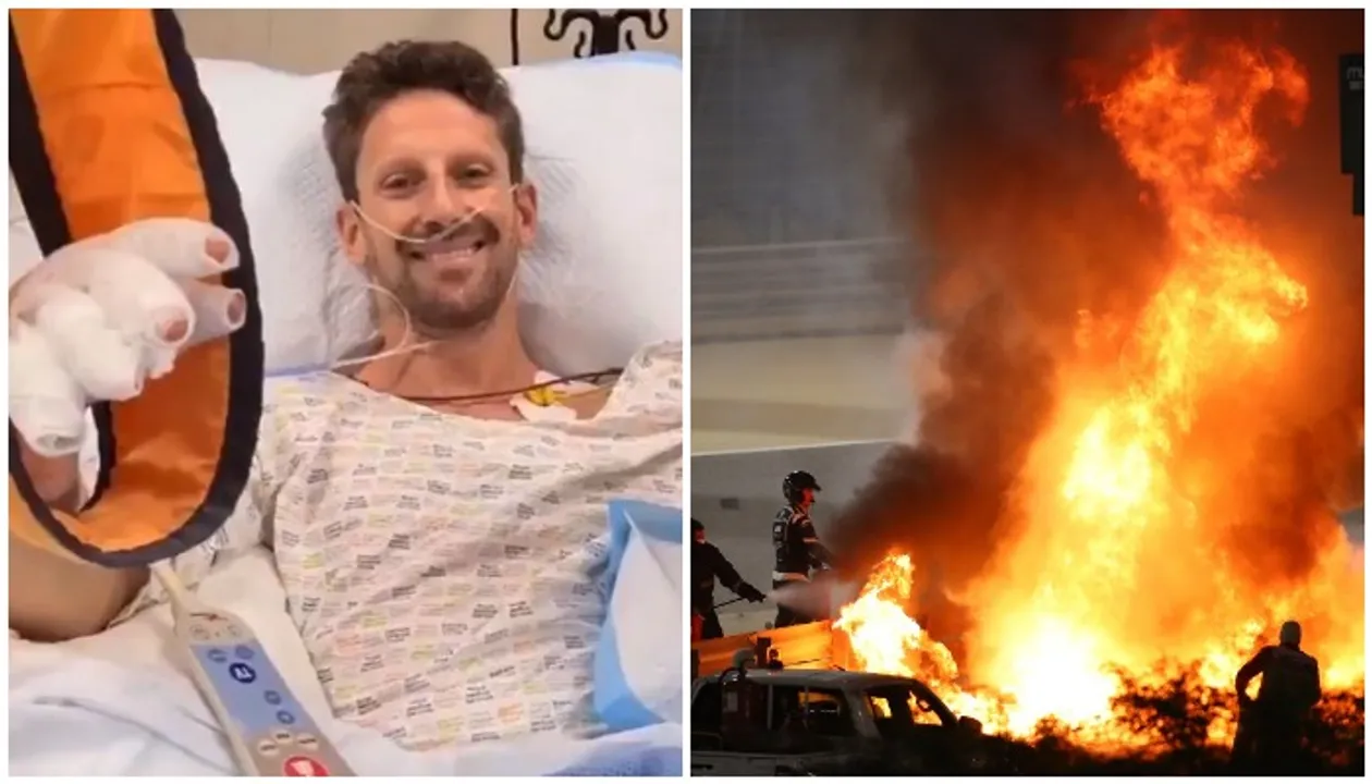 WATCH: Romain Grosjean survives horrific F1 crash after car engulfs in ...