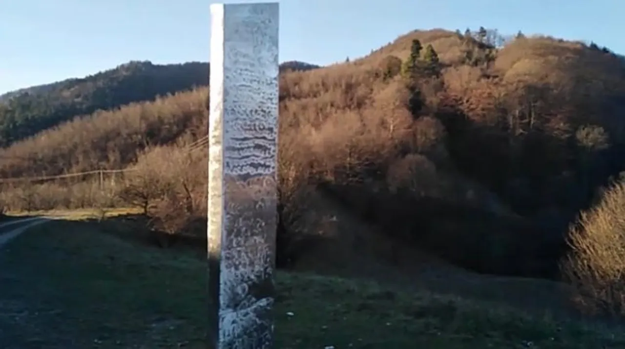 Mystery continues: Strange metal monolith now spotted in Romania after ...