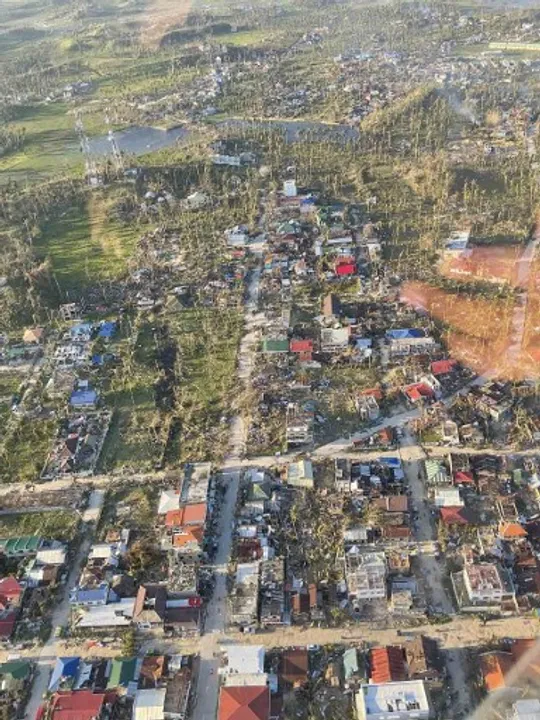 Aerial photos show destruction due to Typhoon Rai in Philippines