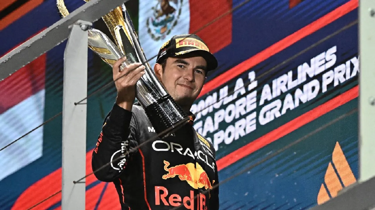 Red Bull's Sergio Perez wins Singapore Grand Prix as Max Verstappen finishes seventh