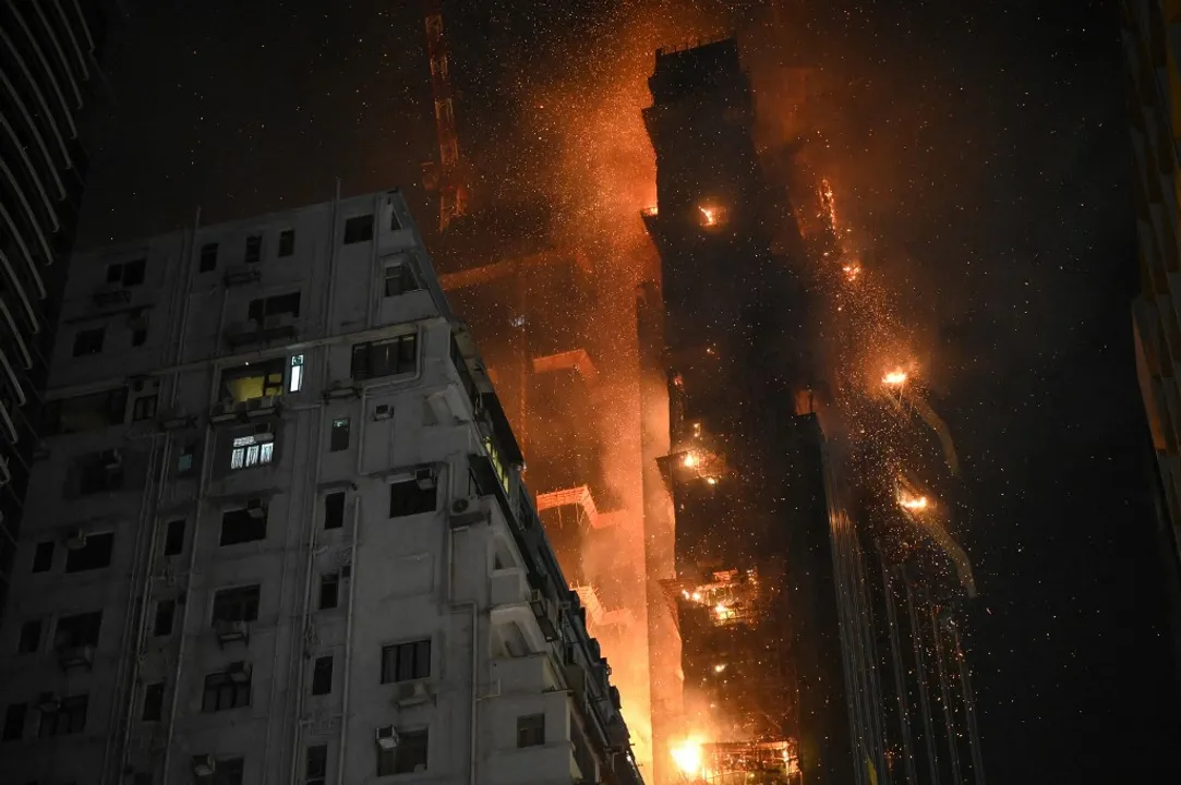 In pics | Massive fire engulfs skyscraper in Hong Kong, scores evacuated