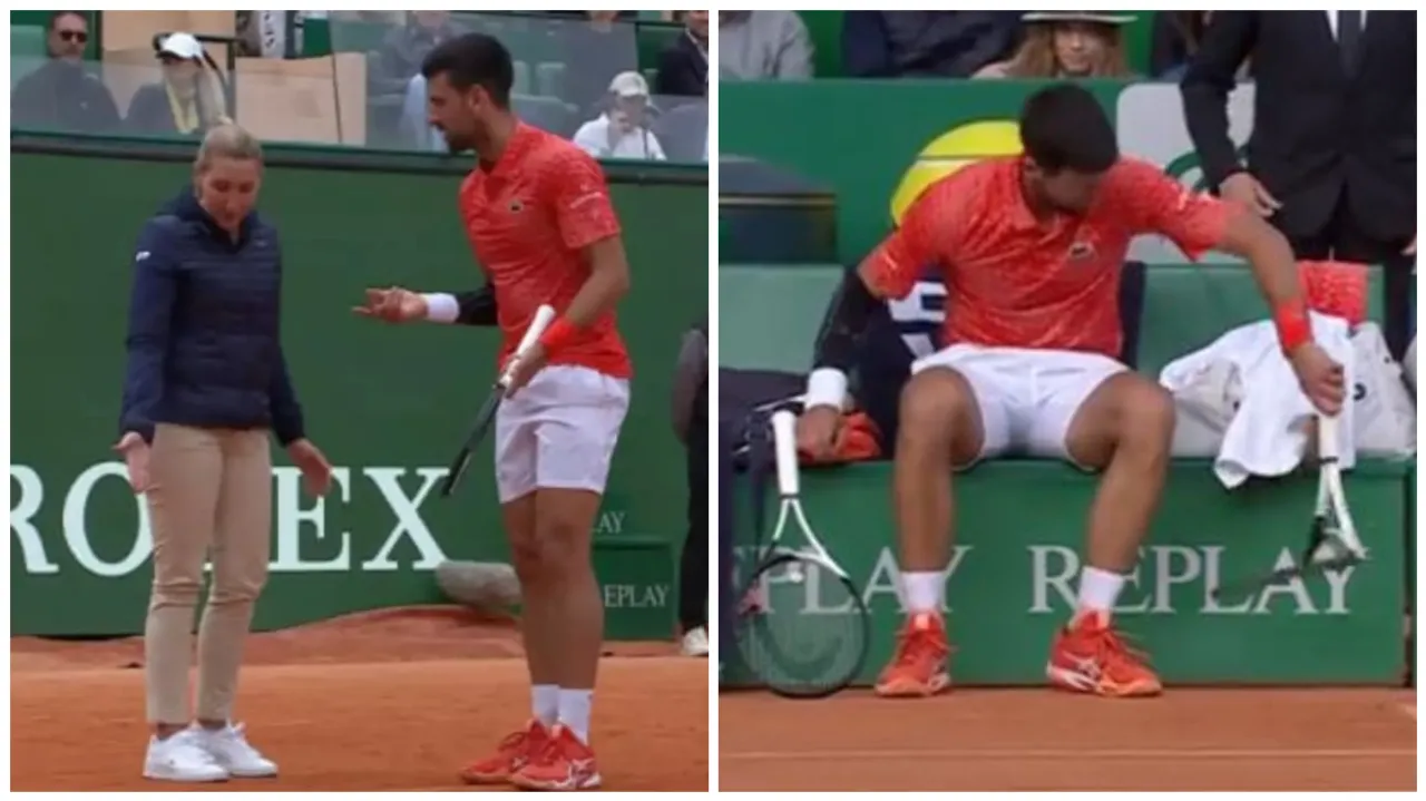 WATCH: Djokovic argues with umpire, breaks racquet in anger during ...