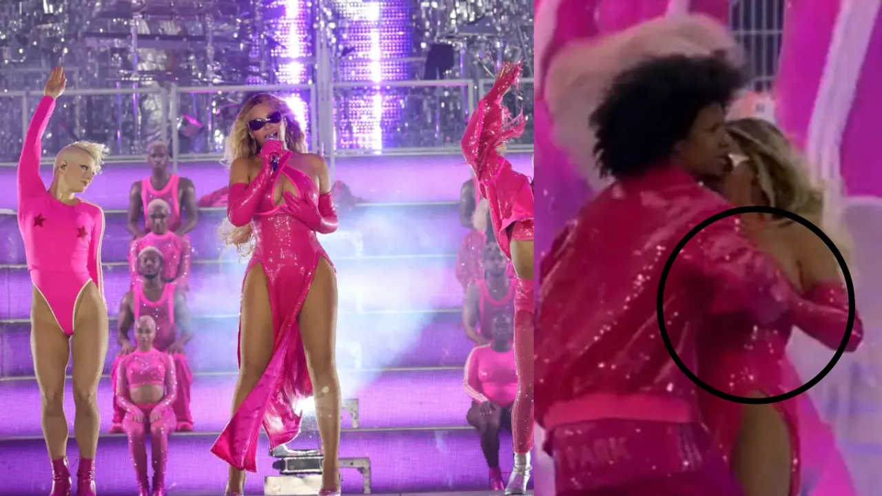 Here's how Beyonce's dancer saved her from big wardrobe malfunction on stage - watch