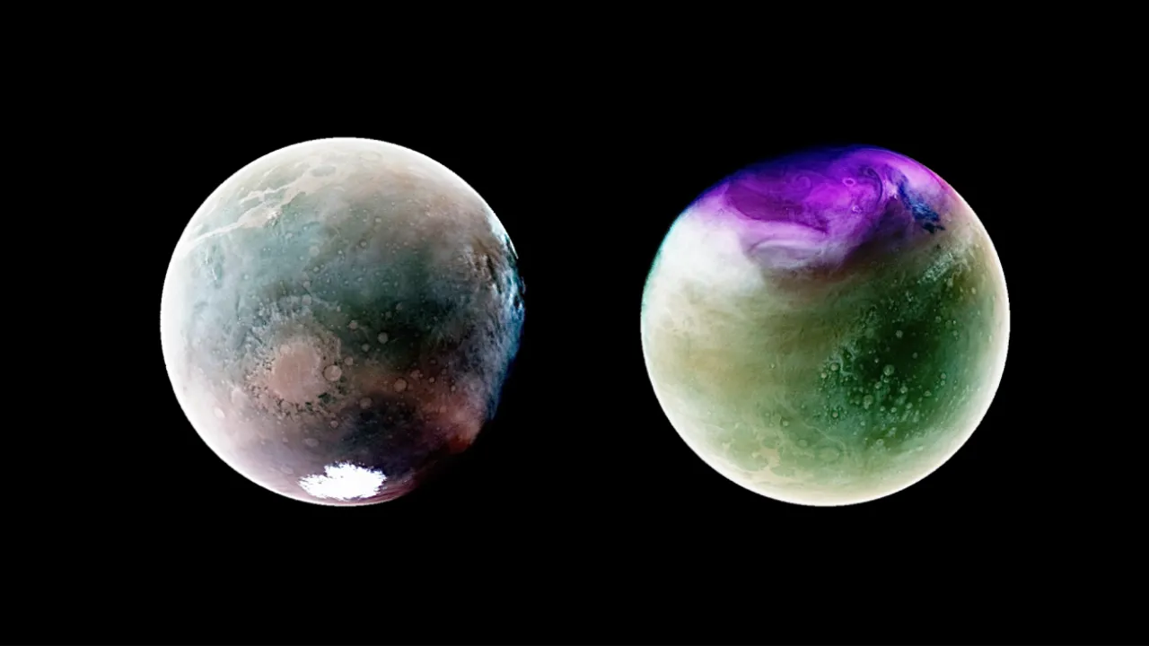 Hues of red planet | NASA captures never-seen ultraviolet photos of ...