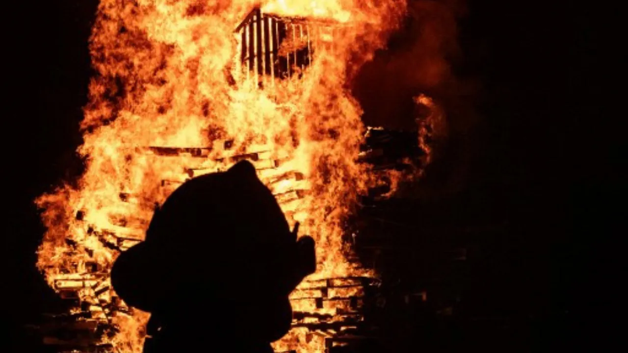 Firefighters set pallets on fire during Independence Day celebrations ...