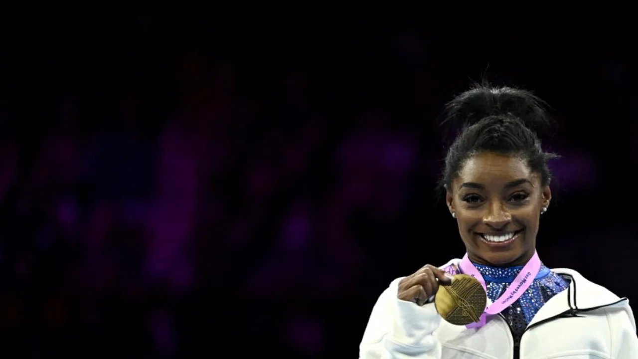 Gymnastics queen Simone Biles unlocks another milestone with 21st world ...