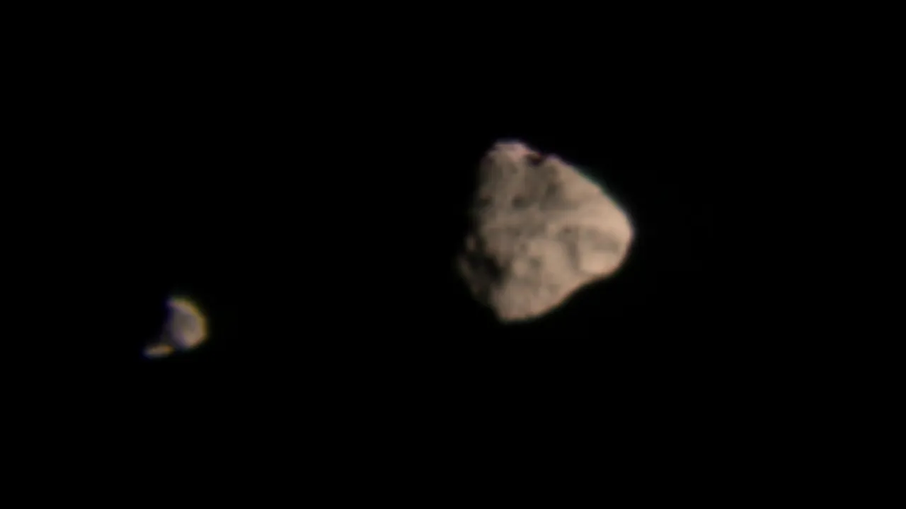 Asteroid Dinky's double moon, discovered by Lucy mission, has ...