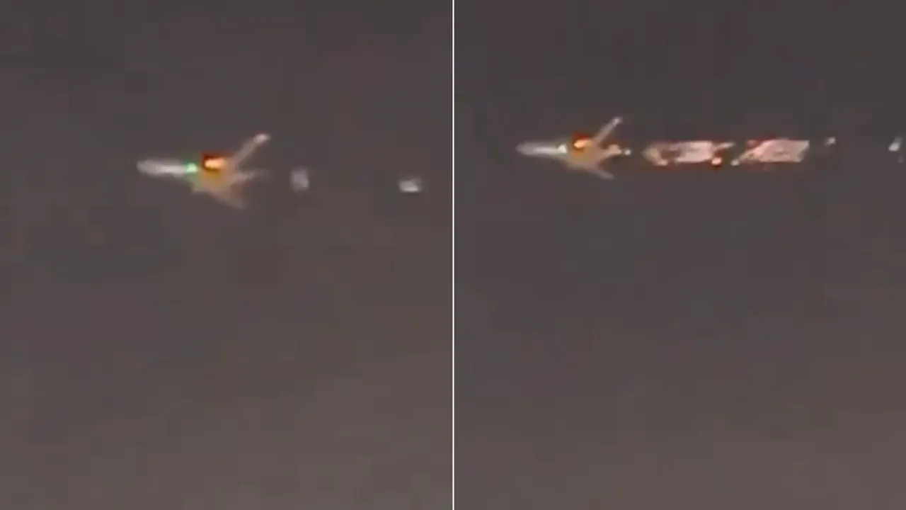 Atlas Air Boeing 747-8 catches fire mid-air, dramatic video shows ...
