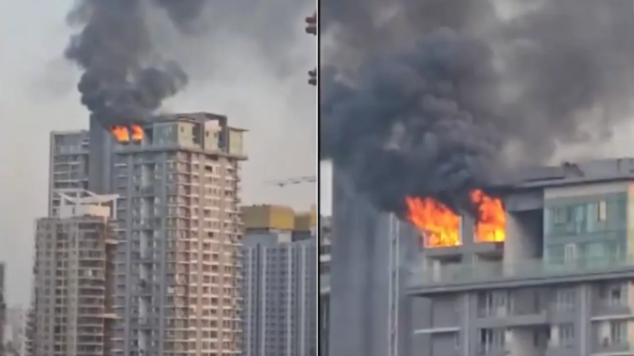 VIDEO: Massive fire engulfs 26th floor of high-rise building in India's ...
